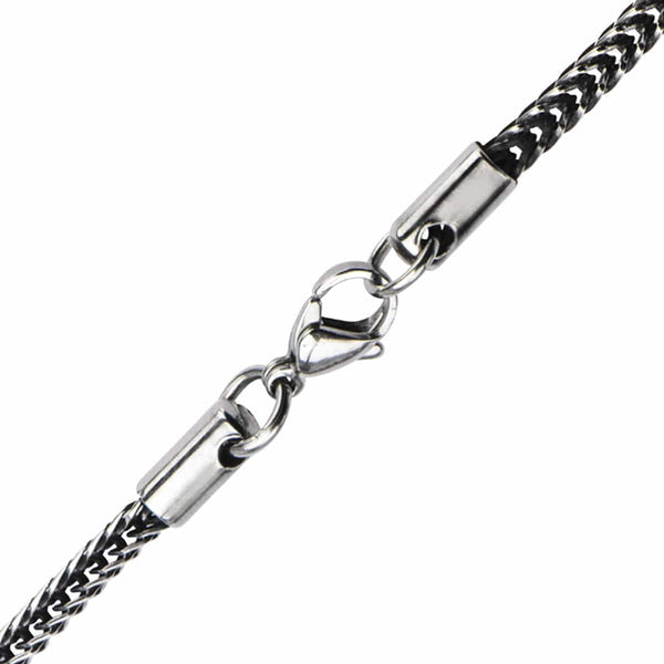Buy Darkened Silver Stainless Steel 3mm Thin Wheat Chain Online - Inox ...