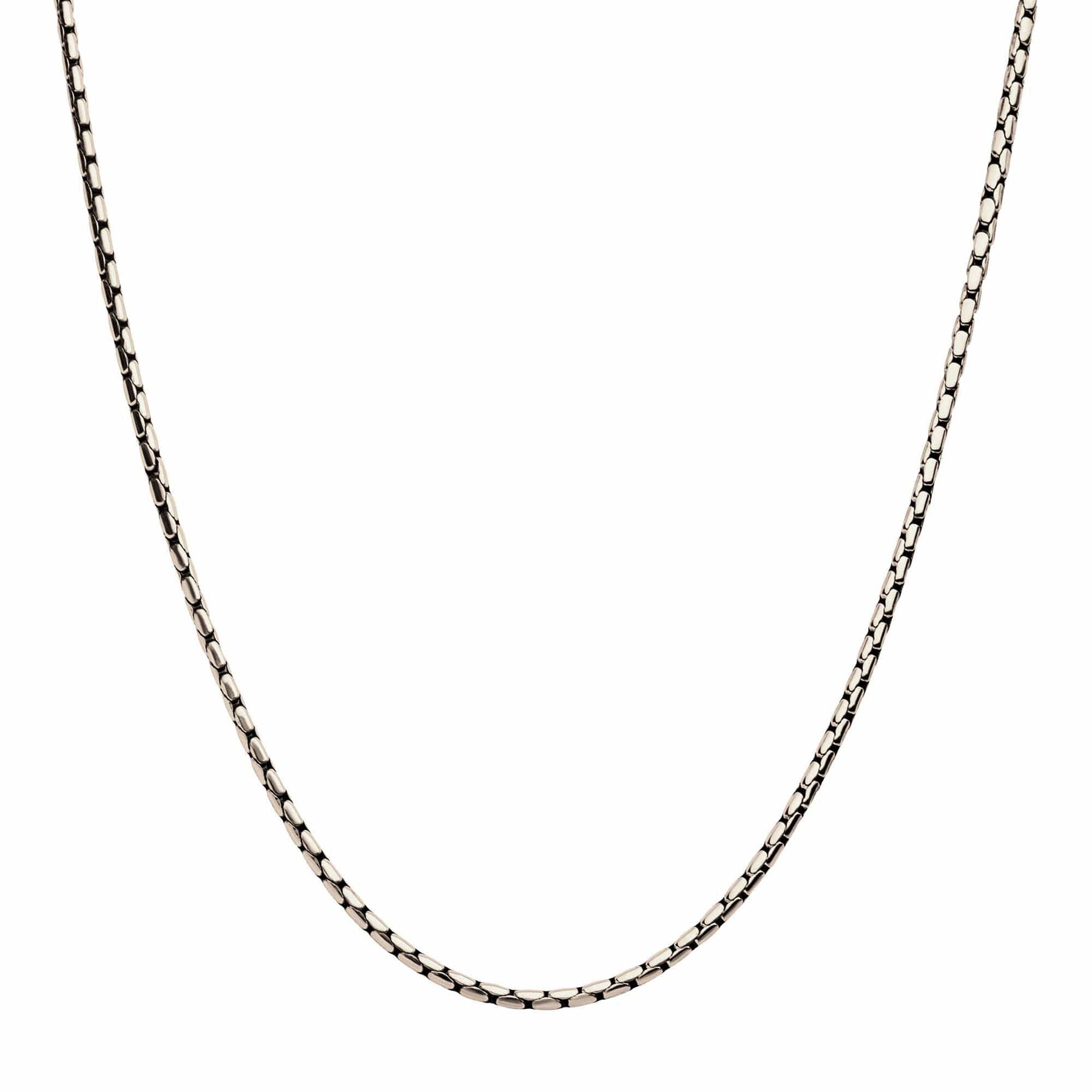 Buy Silver Tone Stainless Steel 3mm Boston Link Chain-INOX Jewelry ...