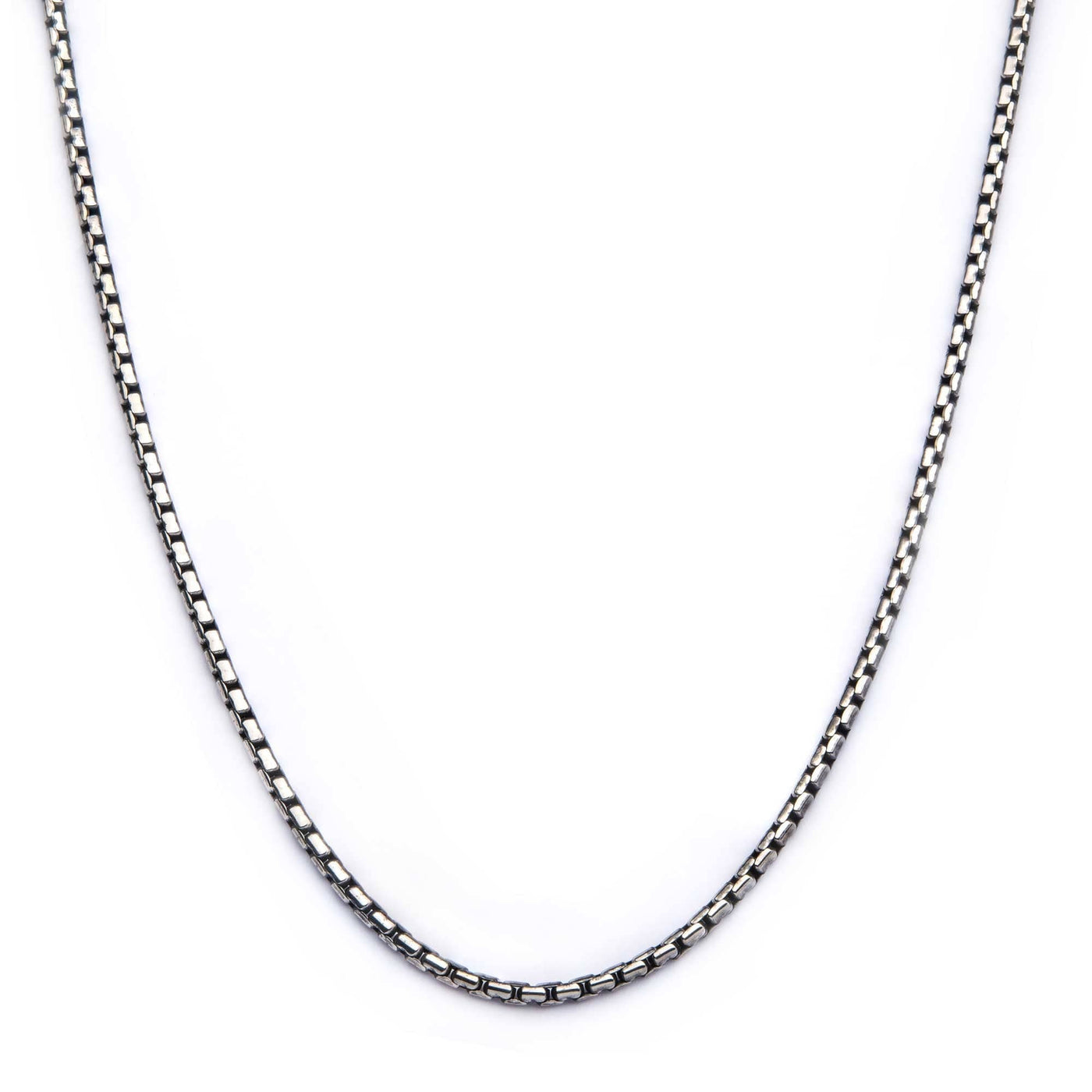 Buy Oxidized Finish Stainless steel 3mm Boston link chain-INOX Jewelry ...