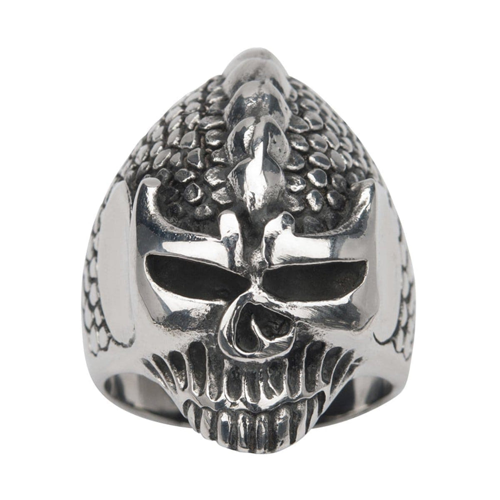 Buy Silver Tone Stainless Steel Alien Skull Ring Online - INOX Jewelry ...