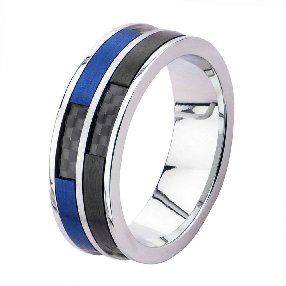 Stainless Steel Carbon Fiber Ring For Men - Inox Jewelry - Inox Jewelry ...